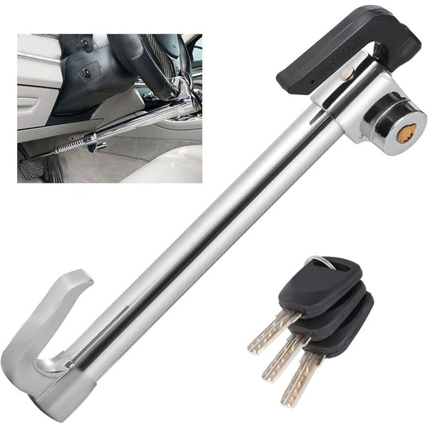 Steering Wheel Lock Bar with Pedal Hook – Prime Pick